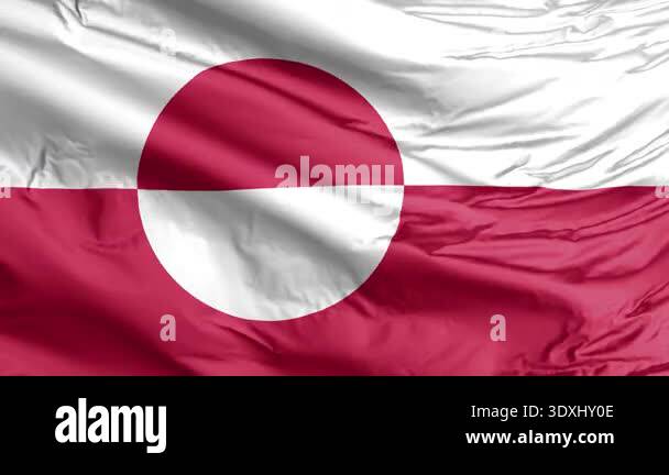 Nuuk, Sermersooq, Greenland. February 12, 2026. National flag of ...