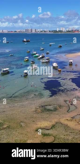 Itapua Beach At Salvador In Bahia Brazil. Beach Landscape. Beautiful ...