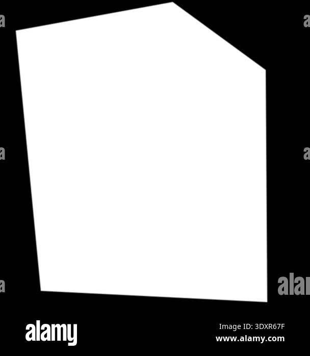 a blank white rectangle shape with black edges Stock Video Footage - Alamy