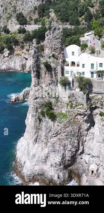 Amalfi Coast At Praiano In Salerno Italy. Coastal City. Waterfront ...