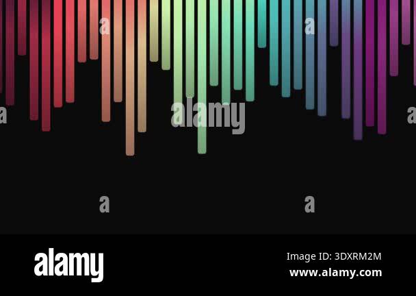 Rainbow Sound Wave Bars on Black Background Stock Video Footage - Alamy