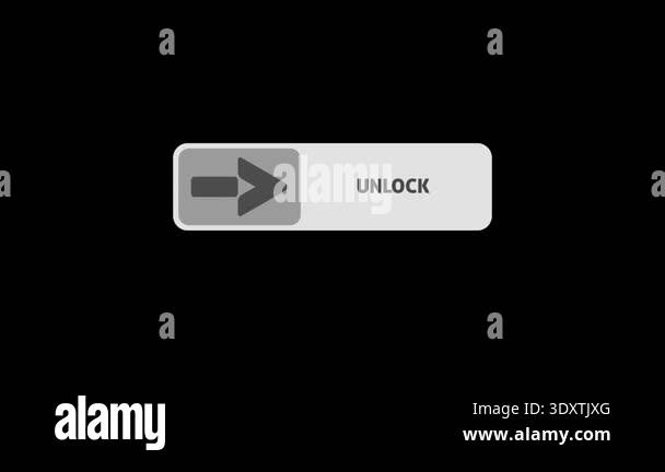 Animated video of a Slide to Unlock button with a minimalist and modern ...