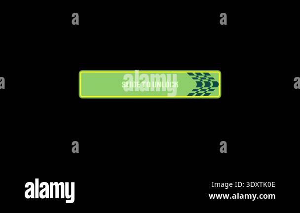 Animated video of a green Slide to Unlock button with a modern design ...