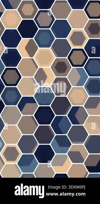 Minimal Hex Figures Recolor Abstract Procedural Animation Loop Stock ...