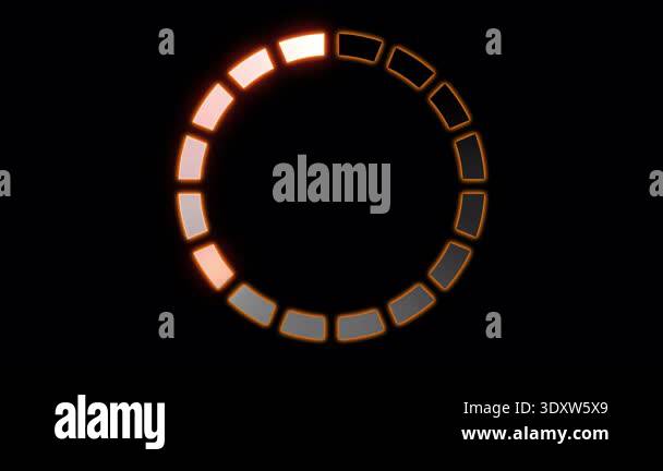 Loading circle in neon style animation. Round loading animation ...