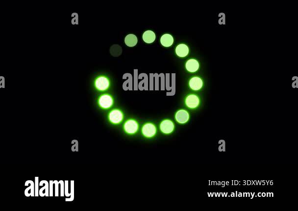 Loading circle in neon style animation. Round loading animation ...
