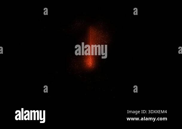 vibrant orange-red firework explosion illuminating the night sky with ...
