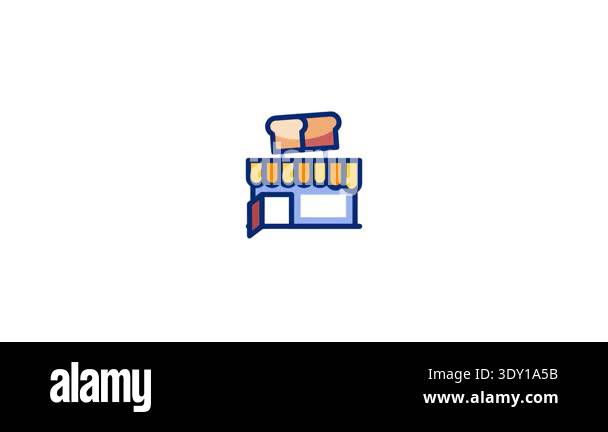 Bakeryshop Animated Icon Professional animated icon designed for modern ...