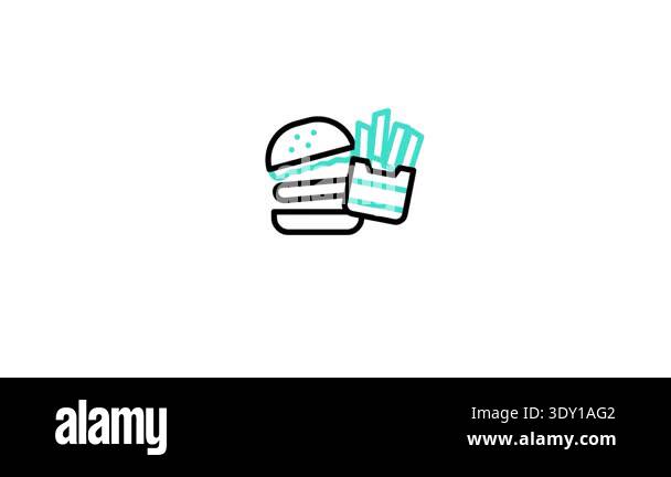 Burger Animated Icon Professional animated icon designed for modern ...