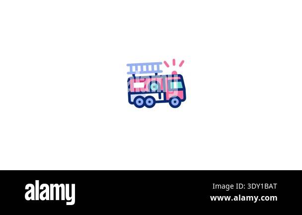 Firetruck Animated Icon Professional animated icon designed for modern ...