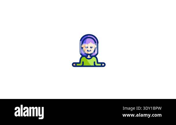 Meditation Animated Icon Professional animated icon designed for modern ...