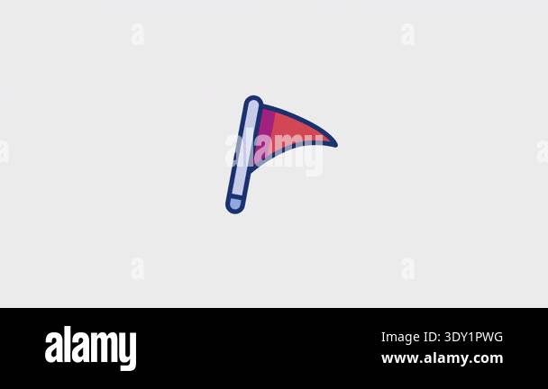 Red Flag Animated Icon Professional animated icon designed for modern ...