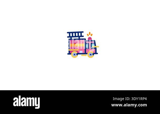 Firetruck Animated Icon Professional animated icon designed for modern ...