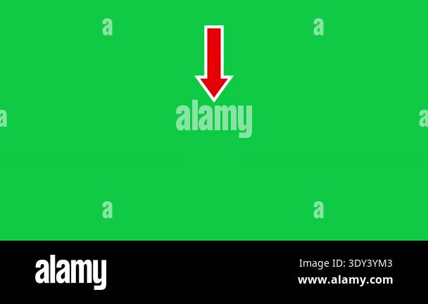 red arrow pop up animation effect pointing downward animating down side ...