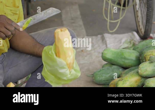 Precision Fruit Cutting - Ensuring Quality with Every Slice Stock Video ...