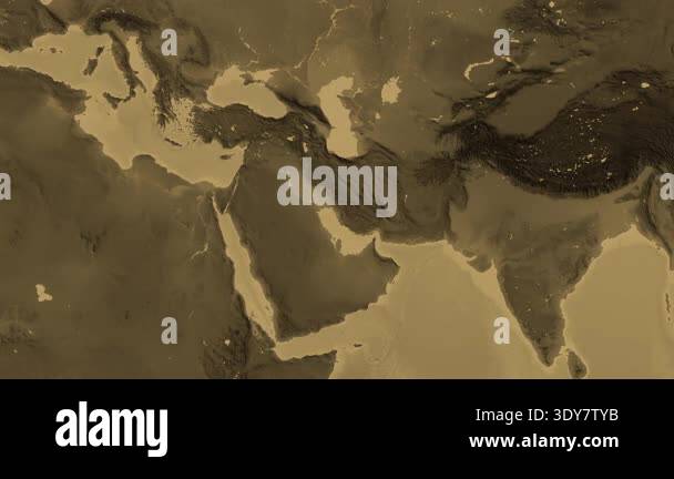 Iran map - glide. Shadow. Sepia Stock Video Footage - Alamy