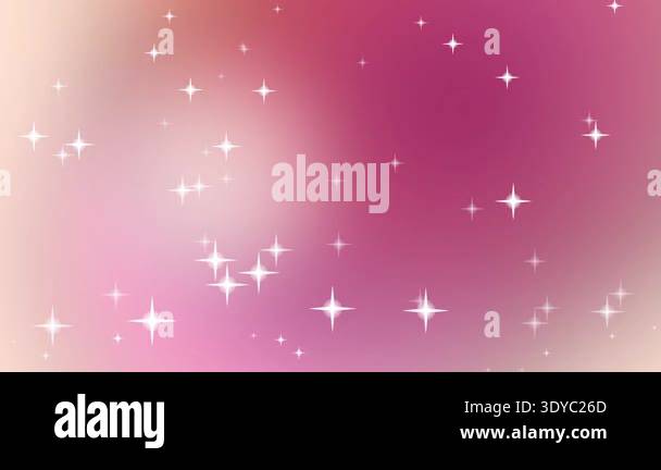 Animated twinkling stars on a soft gradient pink background. Perfect ...