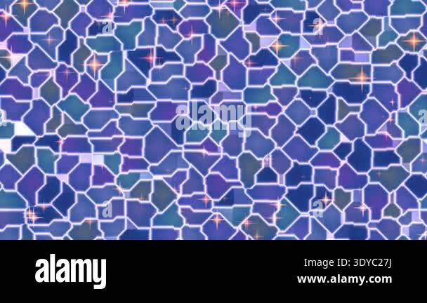 A seamlessly looping animation of an abstract mosaic tile pattern with ...