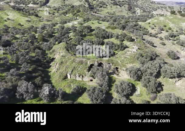 Aerial Drone Video of Mastaura Ancient City in Aydin Turkey, Roman ...