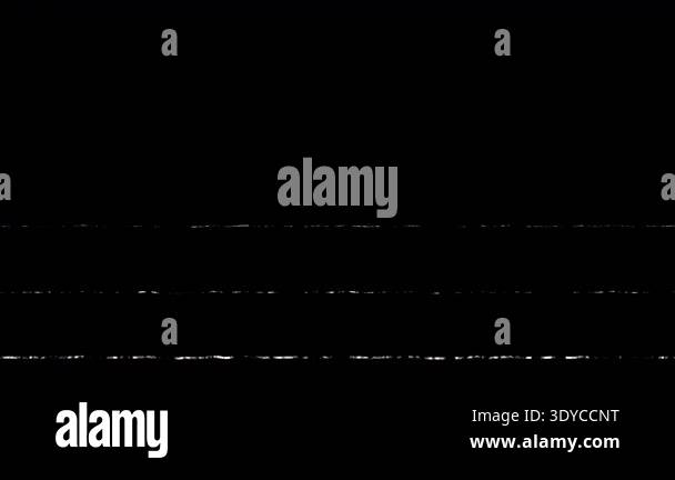 VHS tape scan line overlay with distortion effects on Alpha channel. 4K ...