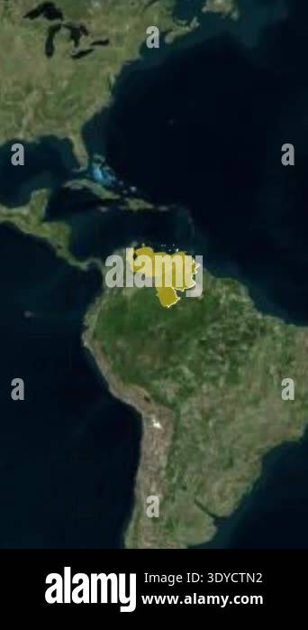 Venezuela National Border and Geopolitical World Map Background ...