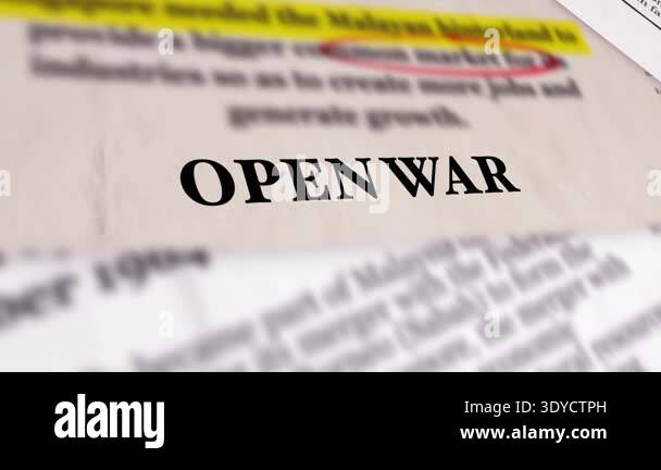 Open War in the News Headlines Across International Media, Global News ...