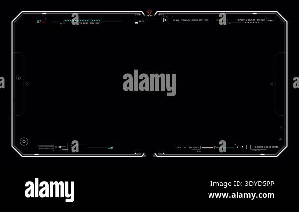 Futuristic HUD interface frame with digital indicators and sci fi ...