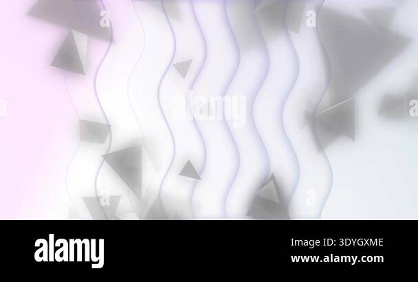 Central wavy lines swaying while gray triangles entering from edges ...