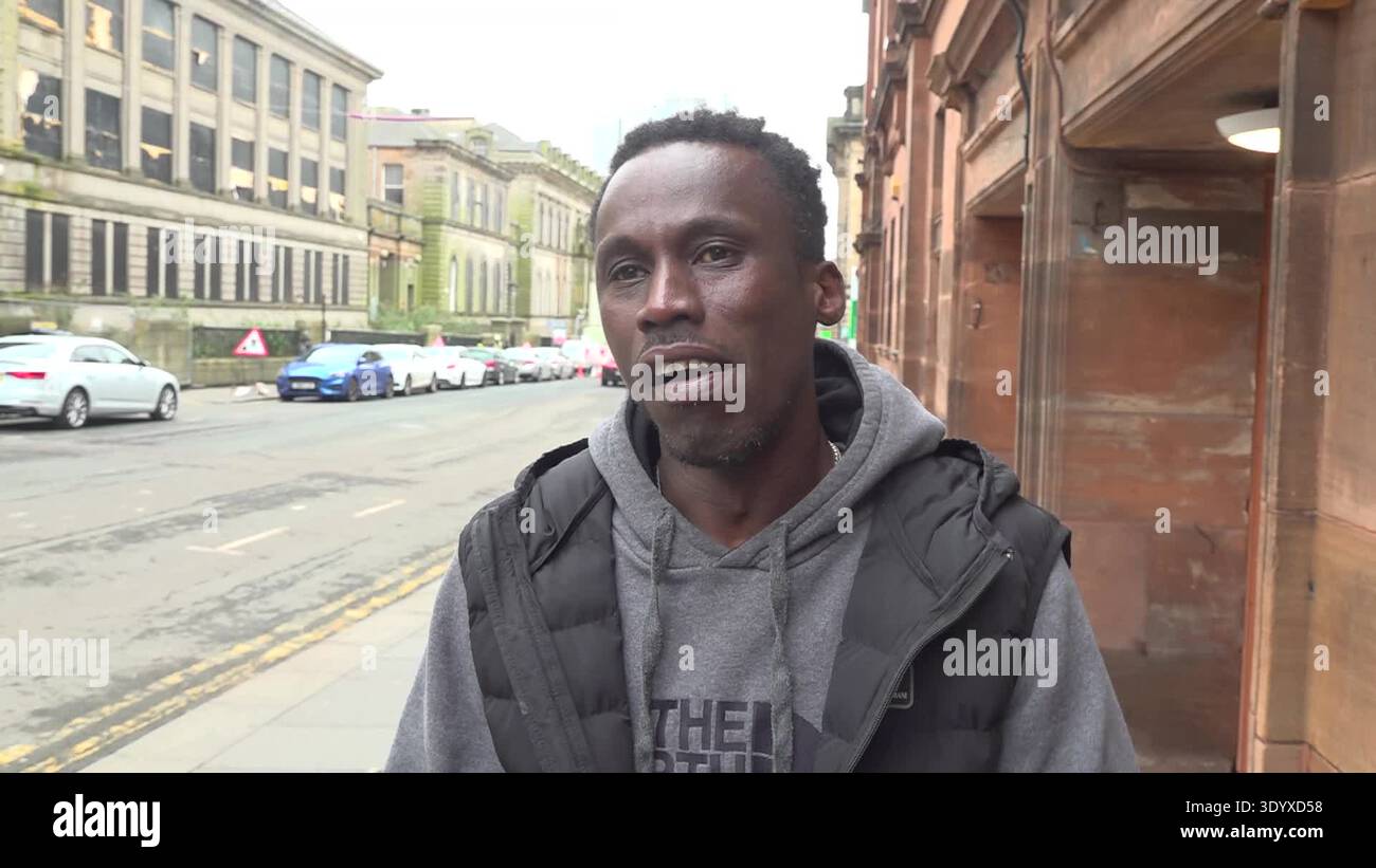 Passer-by describes vape shop explosion at start of Glasgow blaze Stock ...