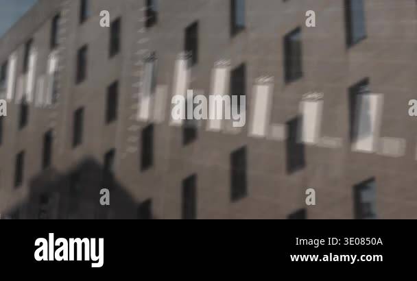 Faint left bars appearing and expanding, overlaying facade, forming ...