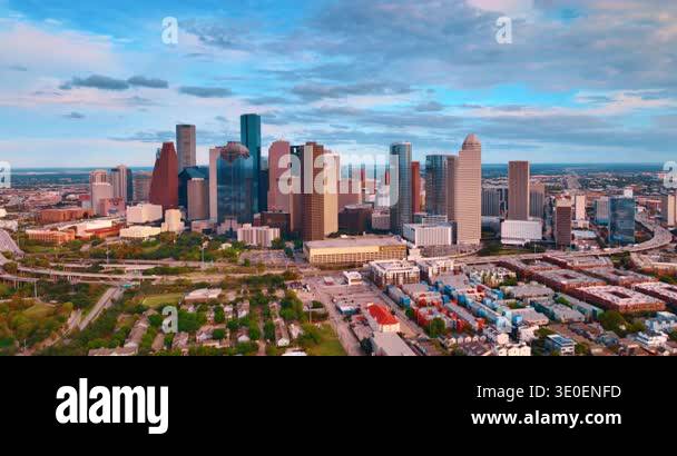 Houston, USA, 21 November 2025: Panoramic view of Houston skyline and ...