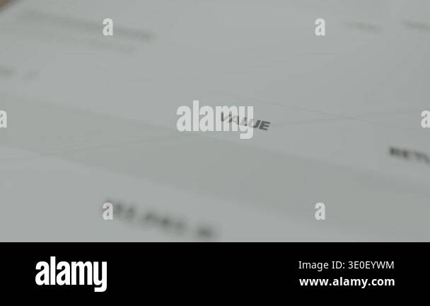 Person taps the button labeled VALUE, an upward arrow appears next to ...
