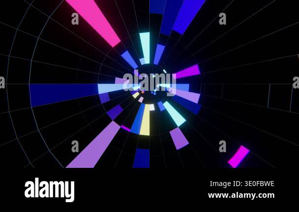 radial symmetric grid background in motion loop animated Stock Video ...