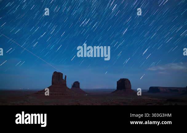 Monument Valley Star Trails of Summer Starry Sky at 24mm ...
