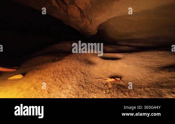 Caving in Hummingbird Tunnel Cave Dolly Into Darkness - Action Camera ...