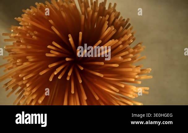 Super slow motion spaghetti pasta . Filmed on a high-speed camera at ...