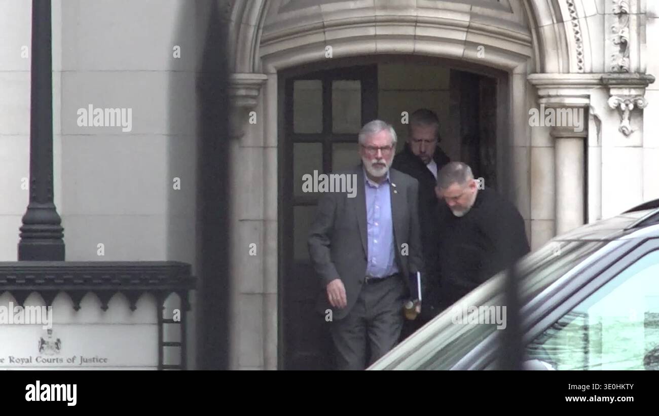 Gerry Adams leaves Royal Courts of Justice after court told he was the ...