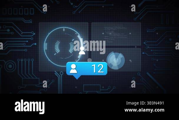 Blue bubble updating count as avatar icons arriving and clustering near ...