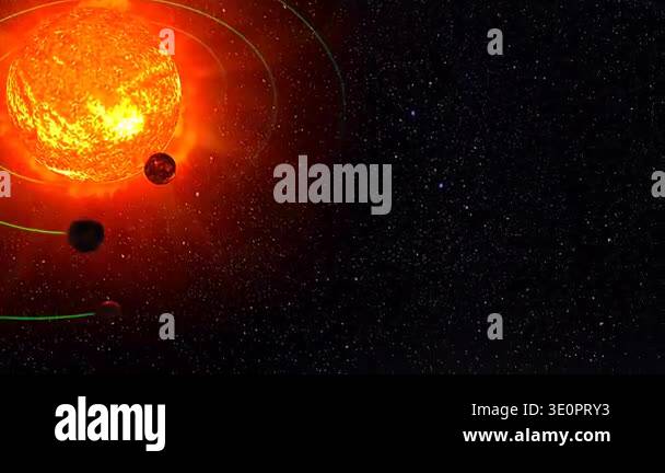 3d animation of the life cycle of the solar system showing nebula birth ...