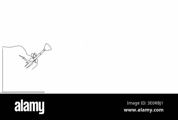 Self drawing line animation Woman Chemical peeling face continuous one ...