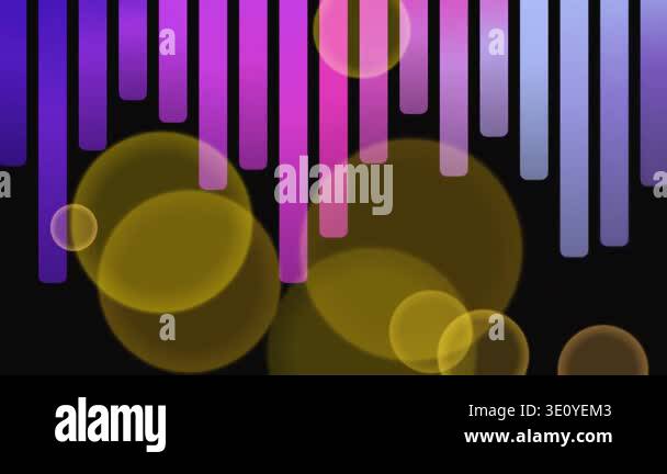 Abstract Gradient Bars with Bokeh Lights on Dark Background Stock Video ...