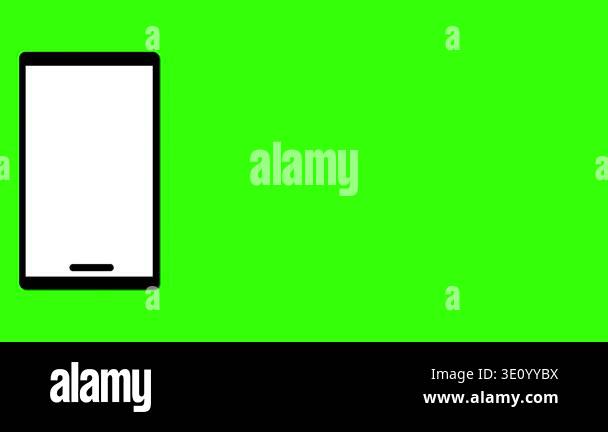 Smartphone login screen animation. Mobile app sign-in interface. Green ...