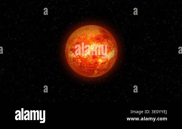 Fiery sun celestial body space background intense heat plasma energy ...