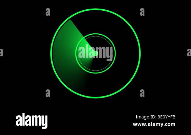 Technology interface motion. Green radar blip scanning system loop ...