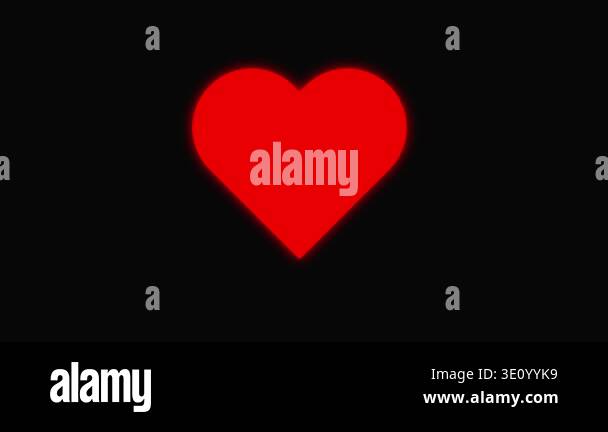 Animated red heart pierced by arrow valentine love romance passion ...
