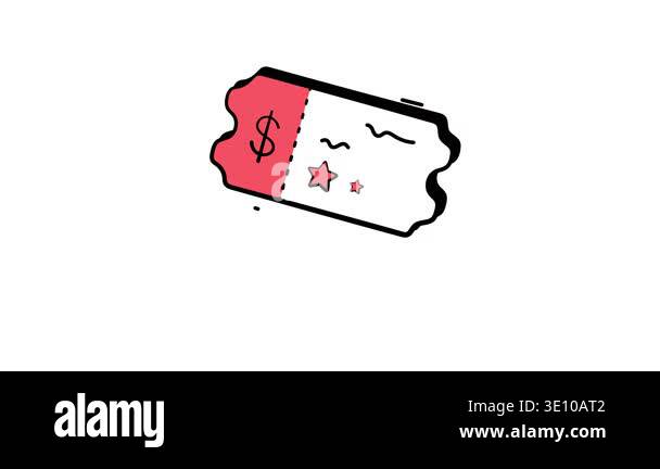 Event ticket animated icon for concerts and admissions Stock Video ...