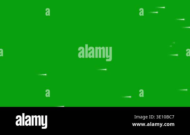 Green screen horizontal shooting rays effect with fast glowing light ...