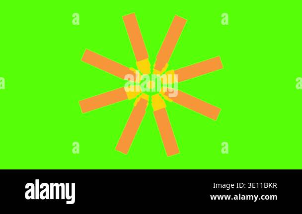 Vibrant orange asterisk symbol on green background Stock Video Footage ...