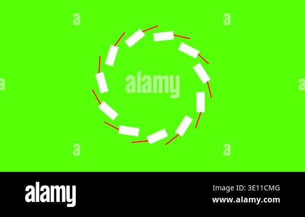 Dynamic animation of white rectangles moving in circular motion on ...