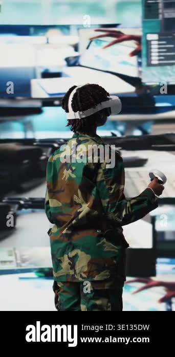 Vertical video Air defense commander using radar systems and virtual ...